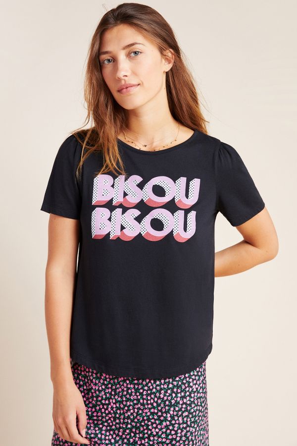Bisou Graphic Tee | Anthropologie