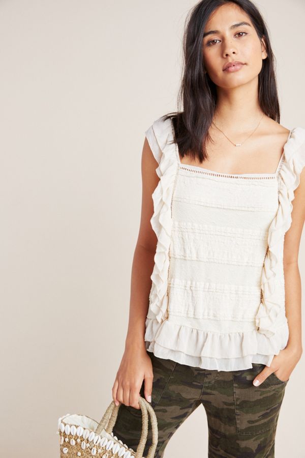 Tyler Ruffled Tank | Anthropologie