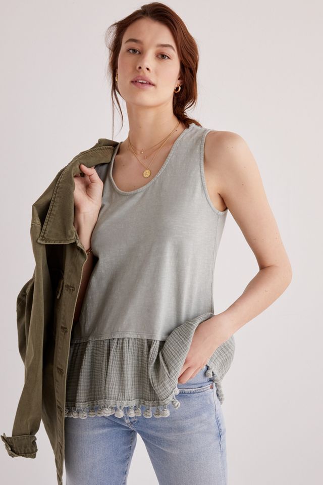 Tasseled Peplum Tank | Anthropologie