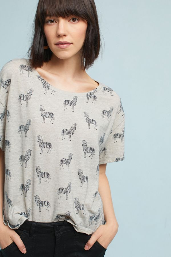 Printed Crew Neck Tee | Anthropologie