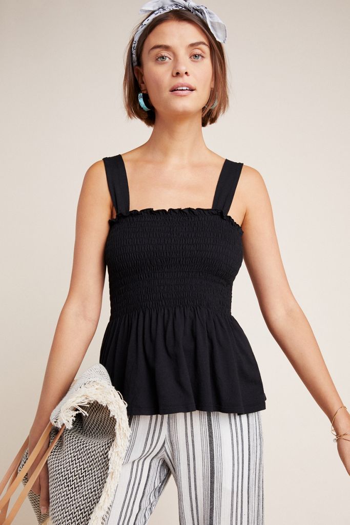Sivan Smocked Tank | Anthropologie