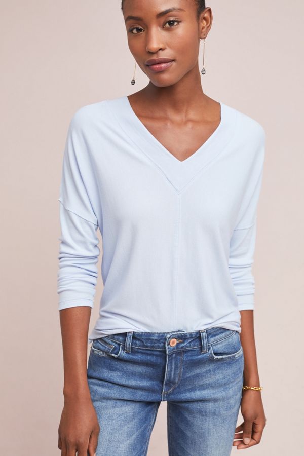 Double V-Neck Top | Anthropologie
