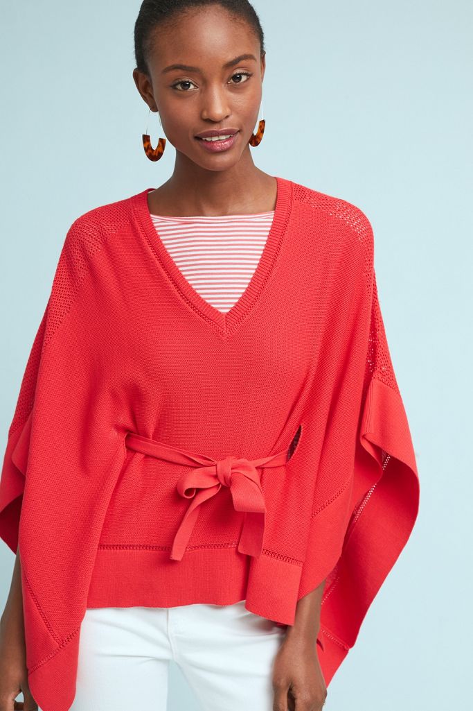 Frisco Belted Poncho Pullover | Anthropologie