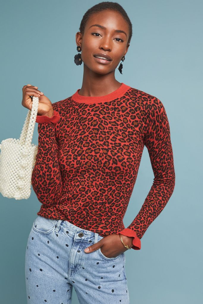Ruby Leopard Pullover | Anthropologie