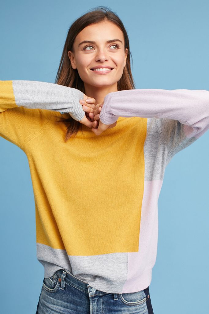 Via Colorblock Pullover | Anthropologie