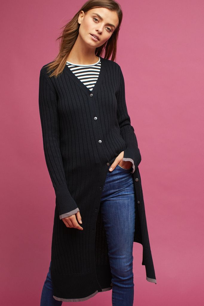 Michael Stars Long Ribbed Cardigan | Anthropologie