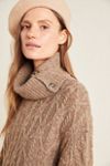 Corinne Cable Knit Poncho | Anthropologie