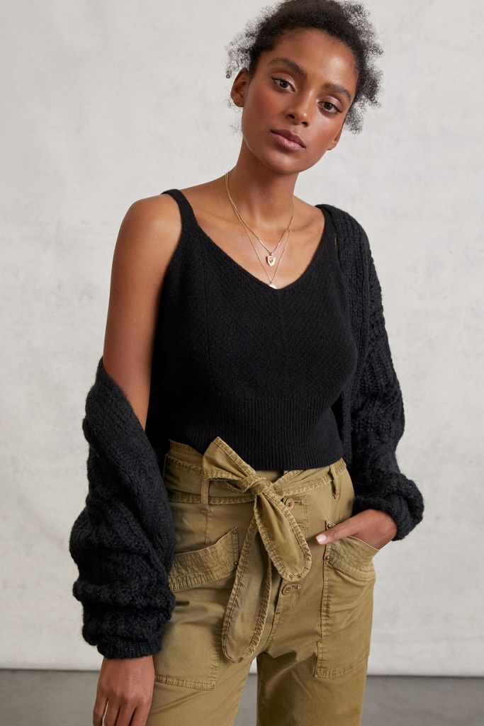 Cicely Cropped Cashmere Tan | Anthropologie