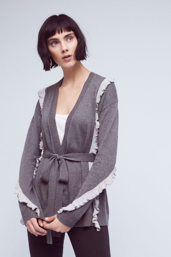 Ruffle-Wrapped Cardigan | Anthropologie