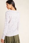 White + Warren Snake-Printed Cashmere Sweater | Anthropologie