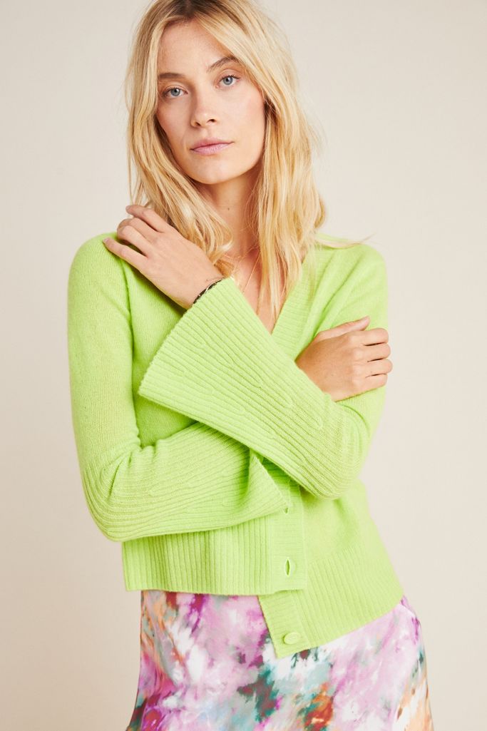 Neon Cashmere Cardigan | Anthropologie