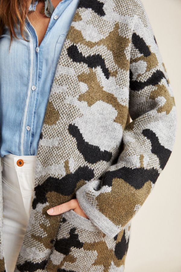 Vera Knit Camo Cardigan | Anthropologie