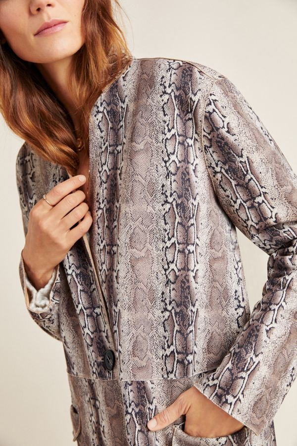 Renegade Snake-Printed Blazer | Anthropologie