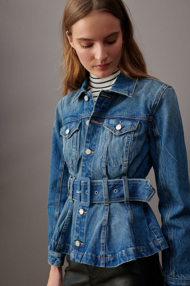BLANKNYC Chase Belted Denim Jacket | Anthropologie