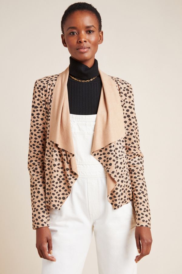 Draped Cheetah Jacket | Anthropologie