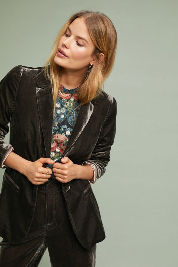 Gallery Velvet Blazer | Anthropologie