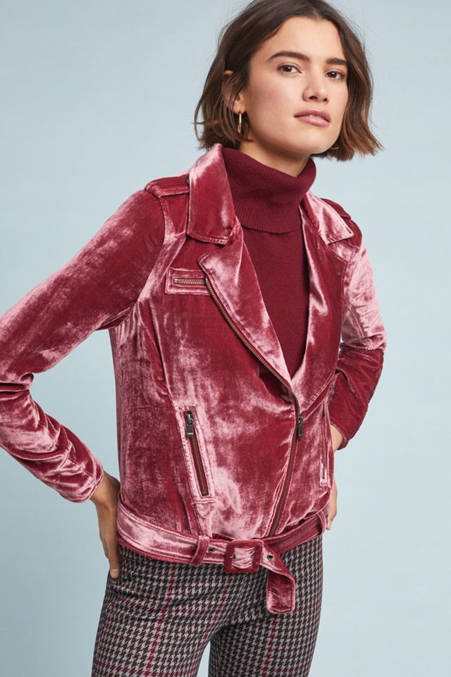 Velvet Moto Jacket | Anthropologie