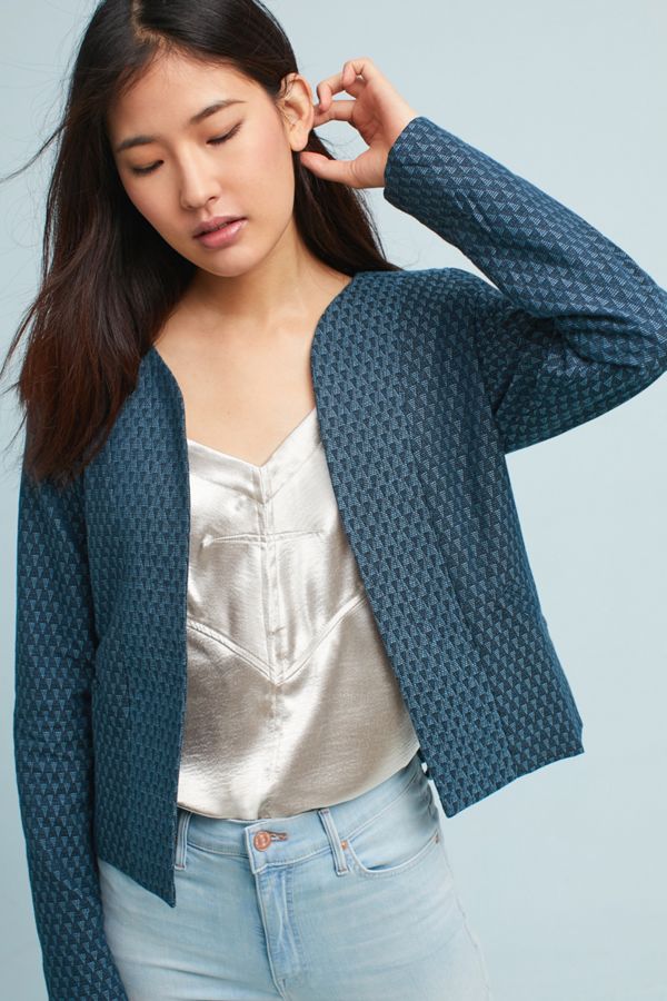 Triangle Jacquard Jacket | Anthropologie