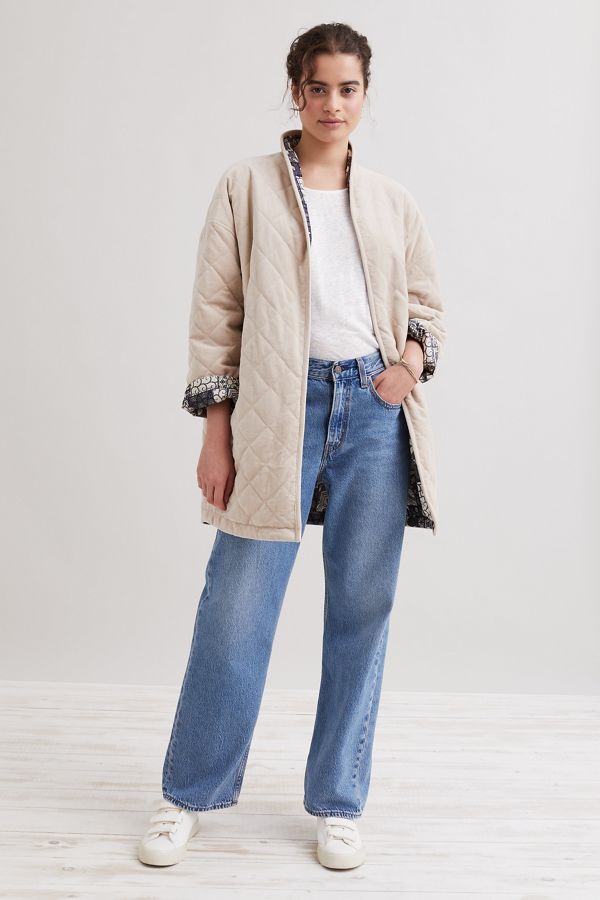 Current Air Reversible Quilted Kimono Jacket | Anthropologie UK