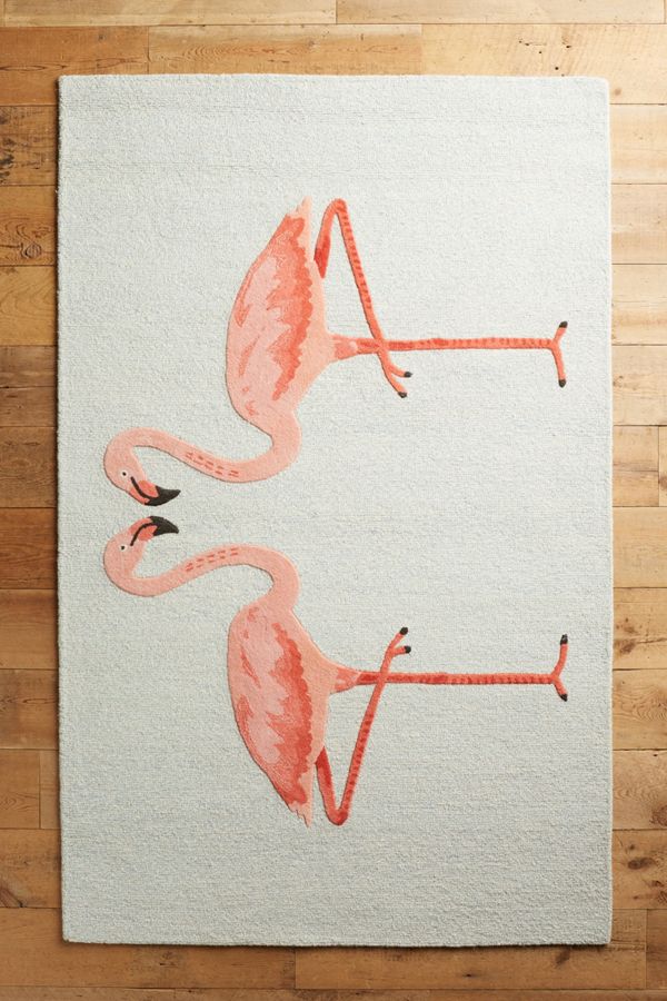 Pink Flamingos Rug | Anthropologie