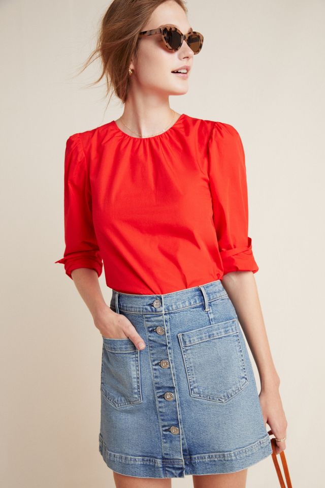 3x1 Rose Mini Skirt | Anthropologie
