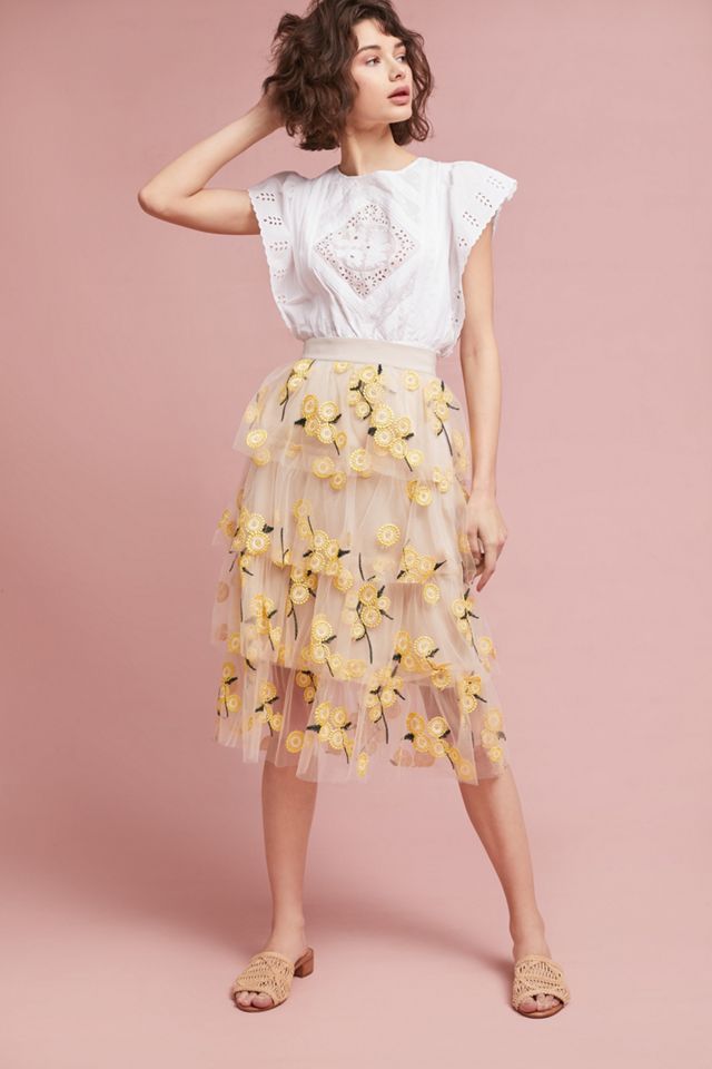Spring Melody Tulle Skirt | Anthropologie