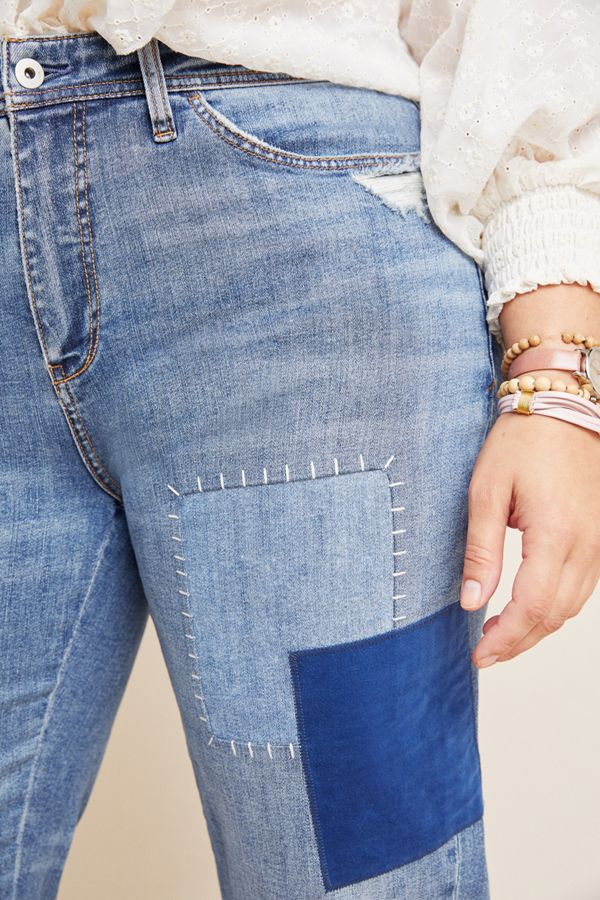 Slim Boyfriend-Patchwork Jeans | Anthropologie UK