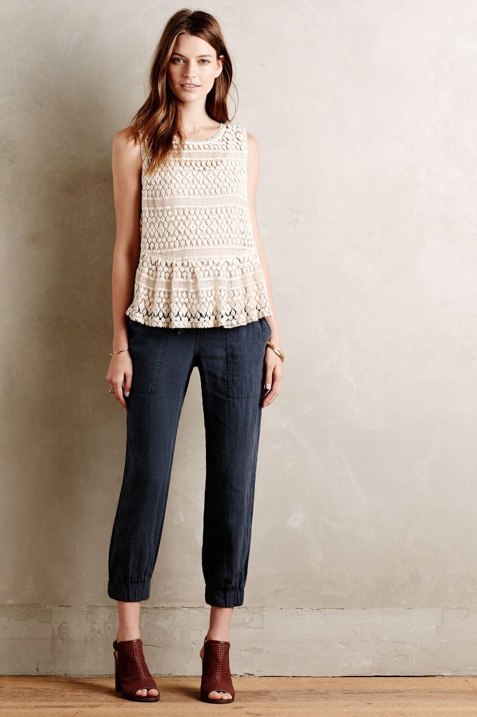 Drawstring Linen Joggers | Anthropologie