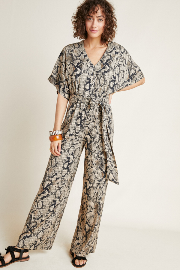 Snake-Printed Jumpsuit | Anthropologie