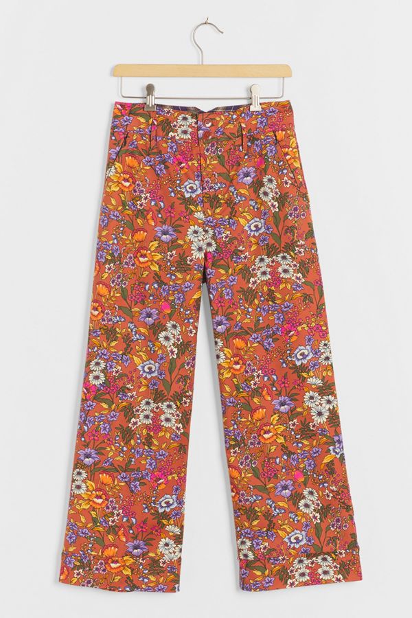 Maeve Flower Power Wide-Leg Trousers | Anthropologie UK