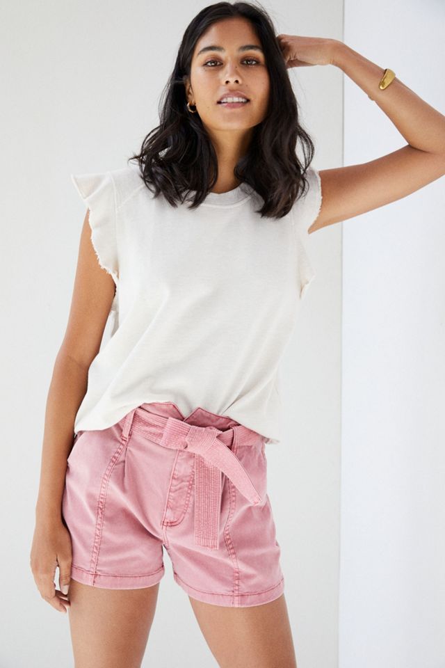 Paige Jimmy High-Rise Denim Shorts | Anthropologie