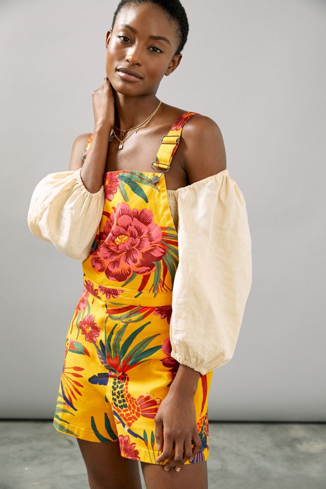 Farm Rio Sabrina Short Overalls | Anthropologie
