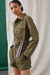 Olive Utility Romper | Anthropologie