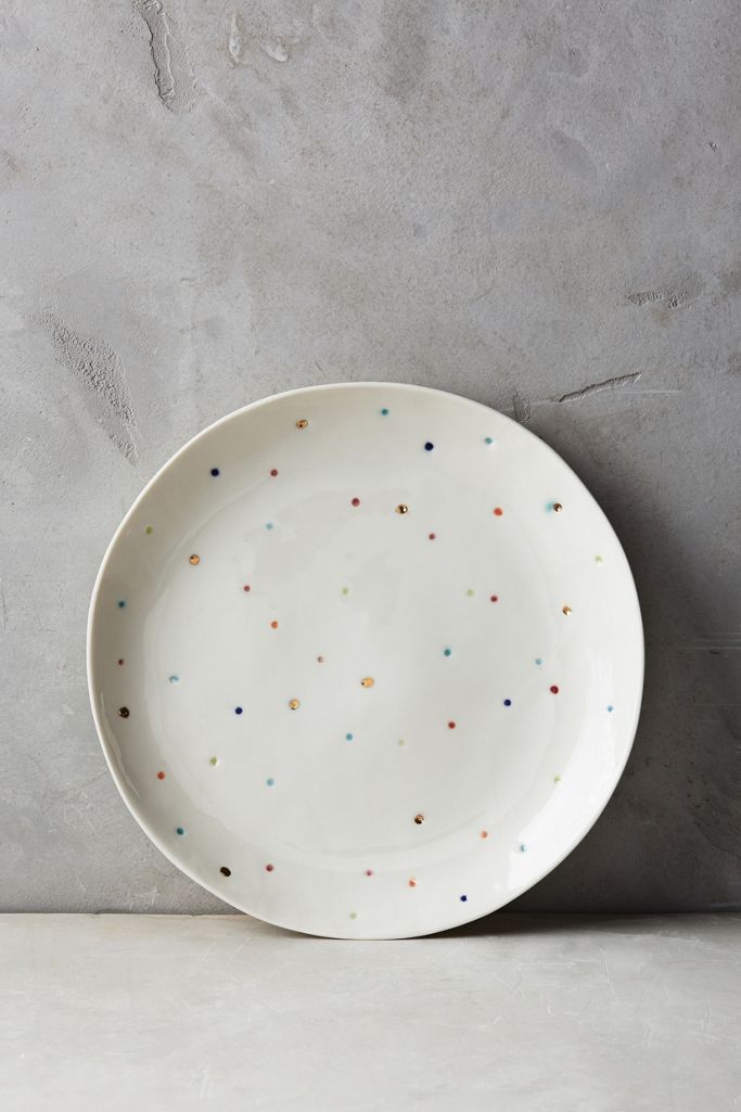 Confetti Dot Dinner Plate | Anthropologie