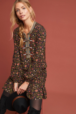 Frye Odetta Floral Tunic Dress | Anthropologie