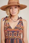 Agave Embroidered Maxi Dress | Anthropologie