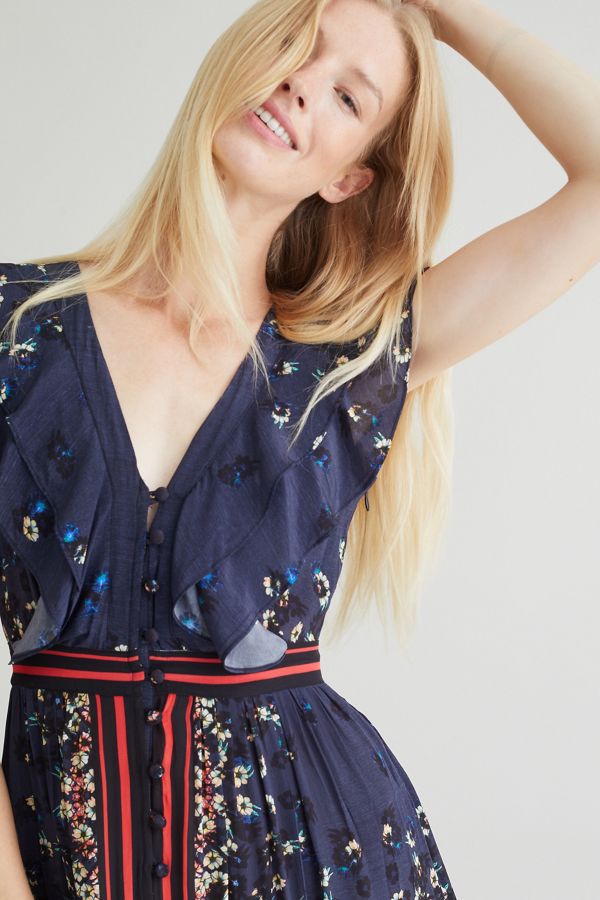 Bhanuni by Jyoti V-Neck Printed Maxi Dress | Anthropologie UK