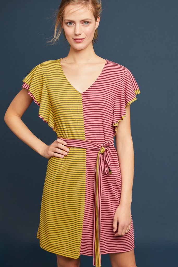 Striped Colorblock Dress | Anthropologie
