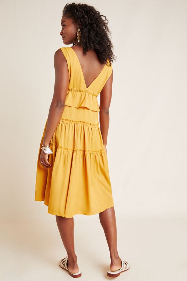 Demeter Tiered Midi Dress | Anthropologie