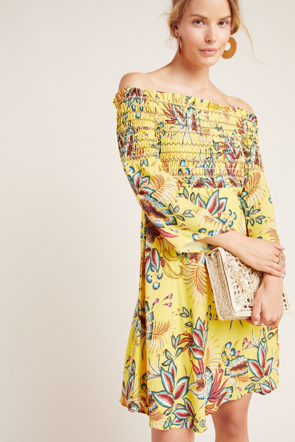 Farm Rio Bria Smocked Mini Dress | Anthropologie