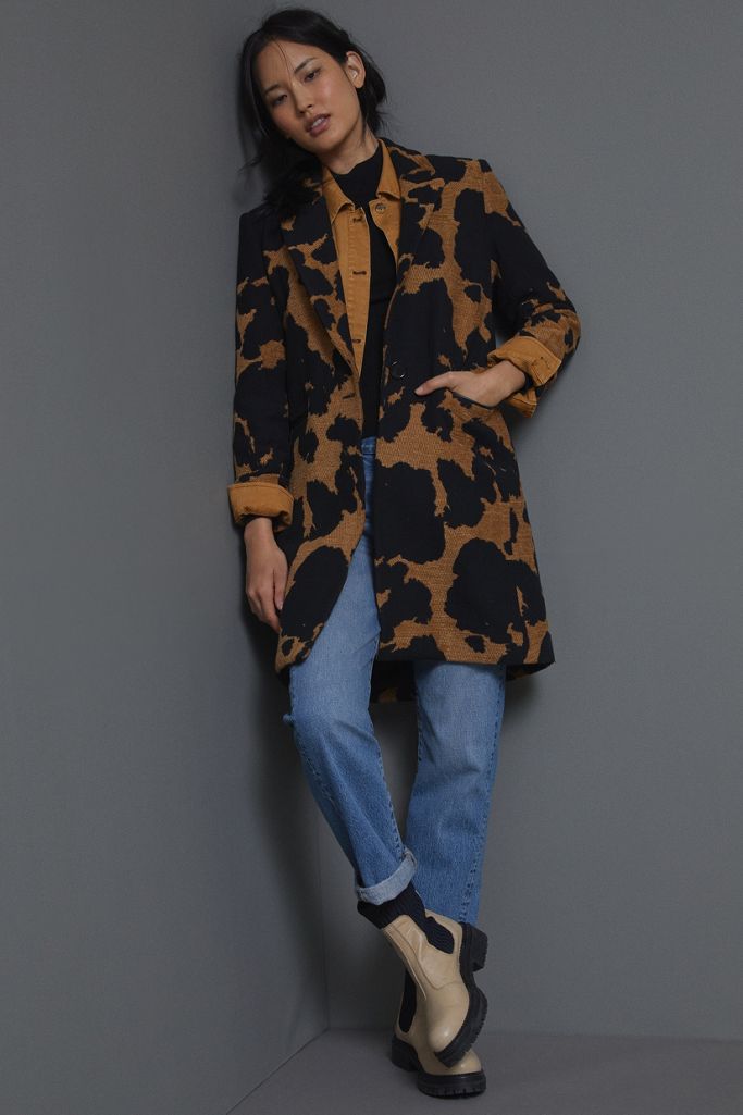 Hilde Spotted Sweater Blazer | Anthropologie