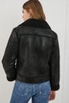 Marrakech Sherpa-Trimmed Faux Leather Moto Jacket | Anthropologie