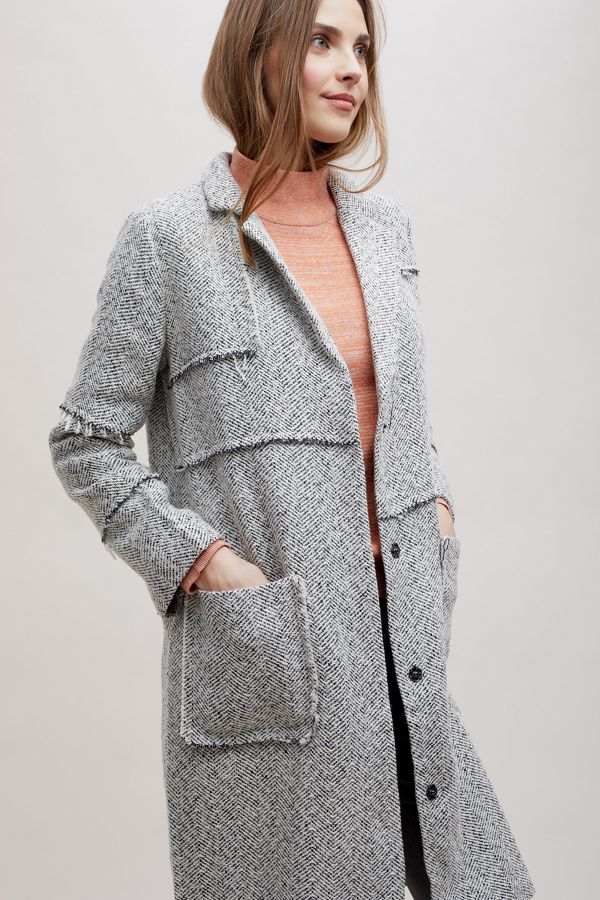 Agade Frayed Edge Coat | Anthropologie UK