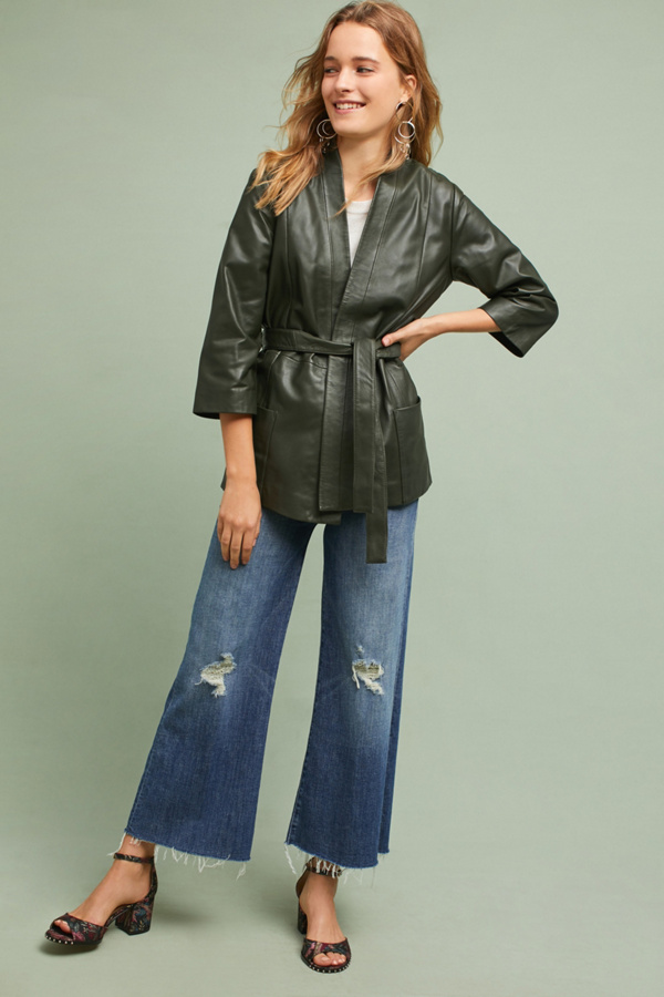 Leather Wrap Jacket | Anthropologie