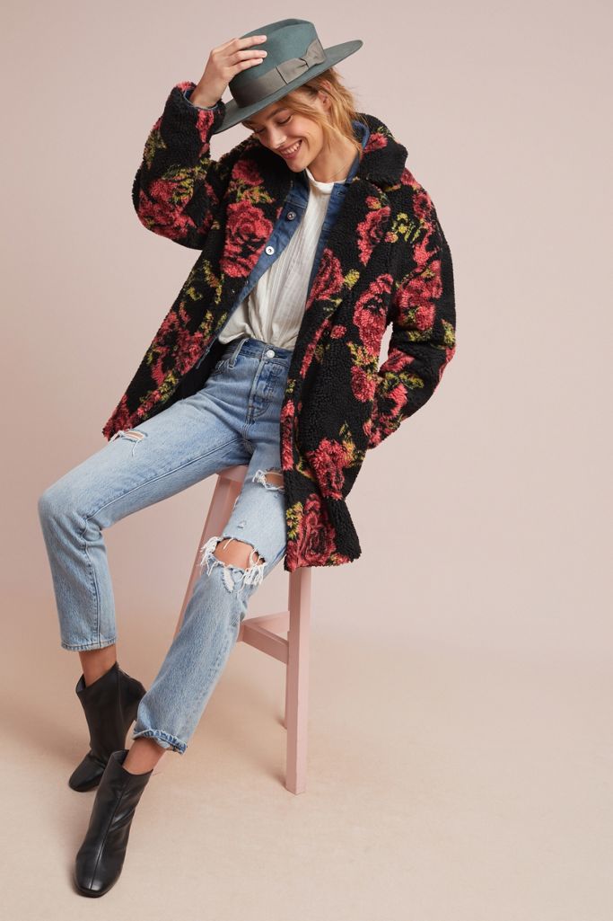 Winter Roses Coat | Anthropologie