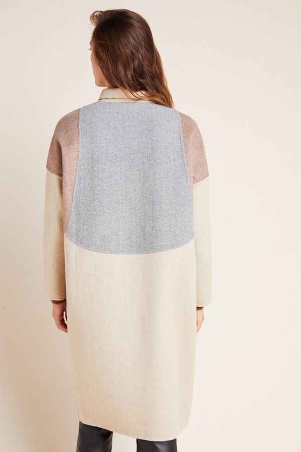 Soren Colorblocked Wool Coat | Anthropologie
