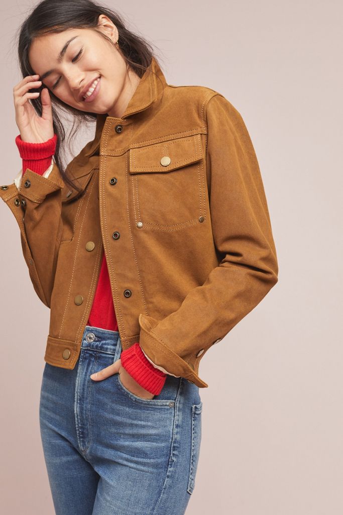 Frye The Trucker Suede Jacket | Anthropologie