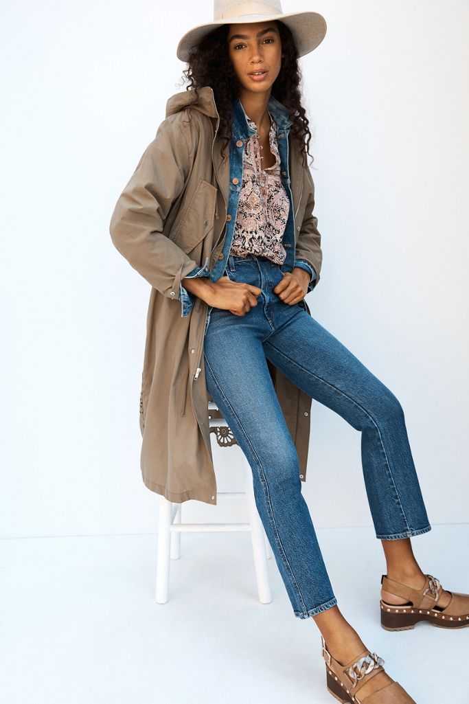 Harriet Embroidered Utility Coat | Anthropologie