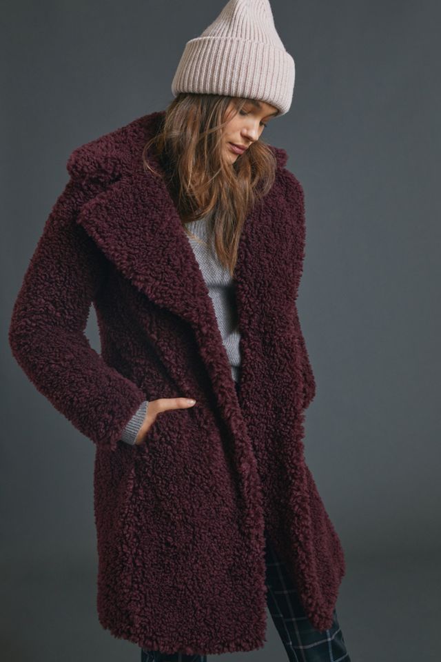 Sanctuary Merlot Sherpa Coat | Anthropologie
