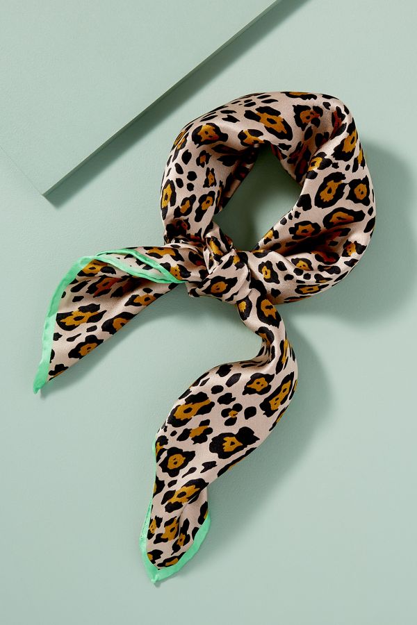 Becksondergaard Leopard-Print Silk Scarf | Anthropologie UK